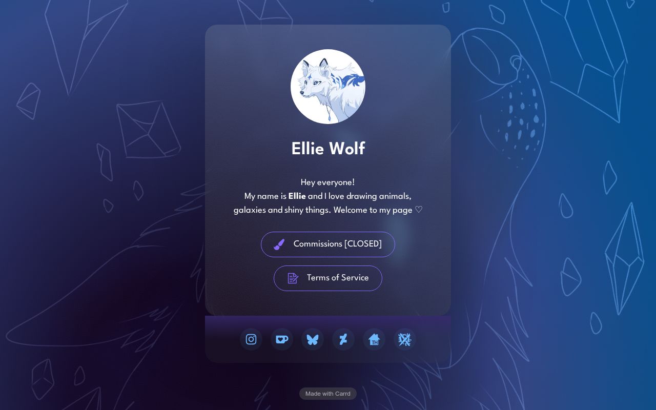 Ellie Wolf Card